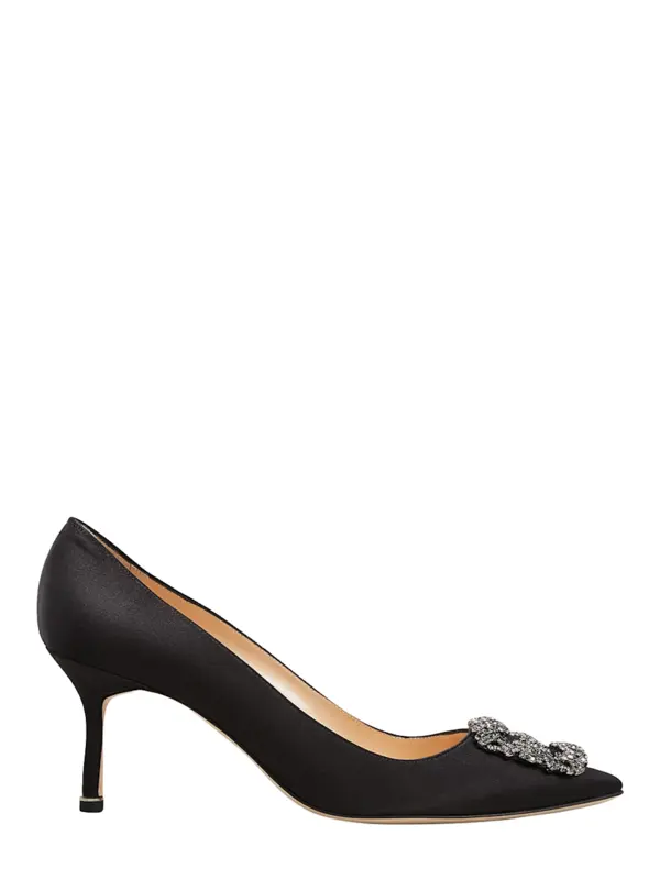 Manolo Blahnik Hangisi 70mm Pump - Black