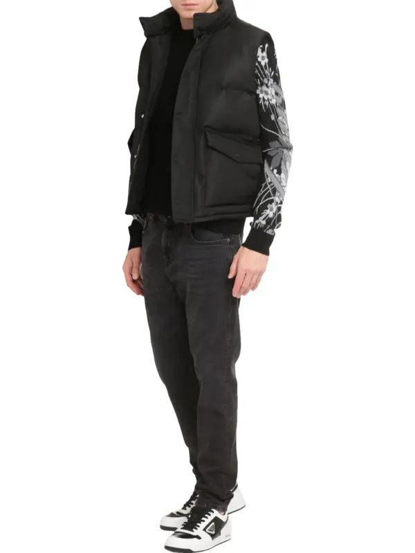 Alexander McQueen Graffiti-print Padded Gilet - Black
