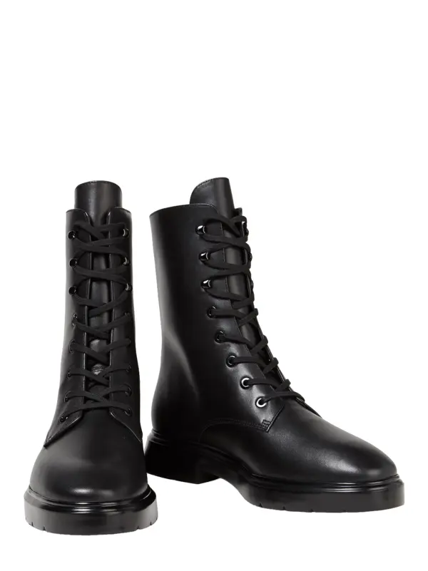 STUART WEITZMAN Mckenzee Leather Combat Boots - Black