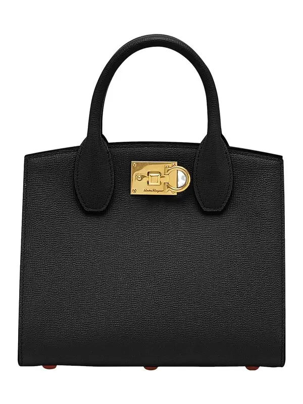 FERRAGAMO Studio Box Mini Top-handle Bag - Nero