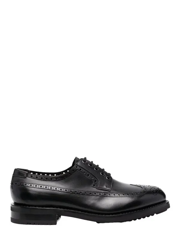 FERRAGAMO Marcus Perforated Brogues - Black