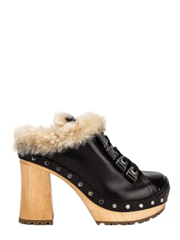Miu Miu Platform Mules - Nero