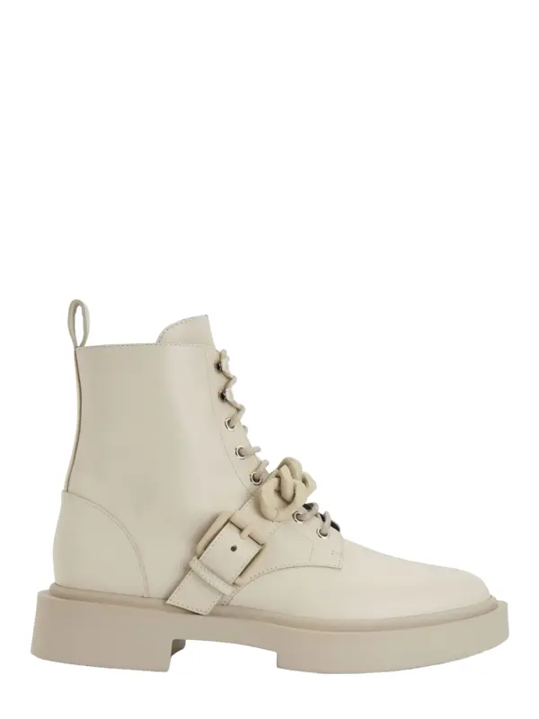 GIUSEPPE ZANOTTI Adric Chain-trim Ankle Boots - White