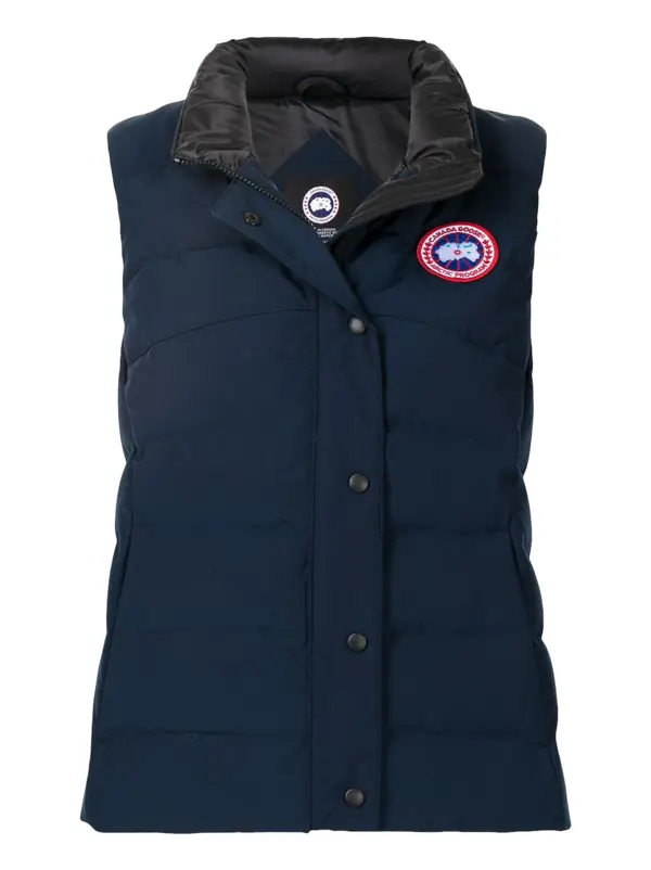 Canada Goose Logo Patch Padded Gilet - Blue