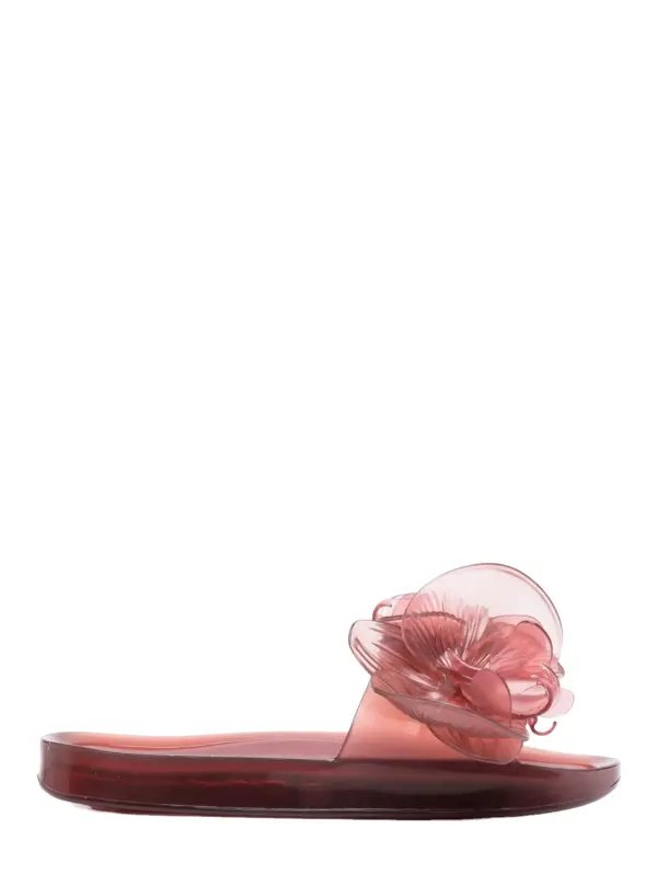 Y/project X Melissa Floral Appliqué Slides - Red