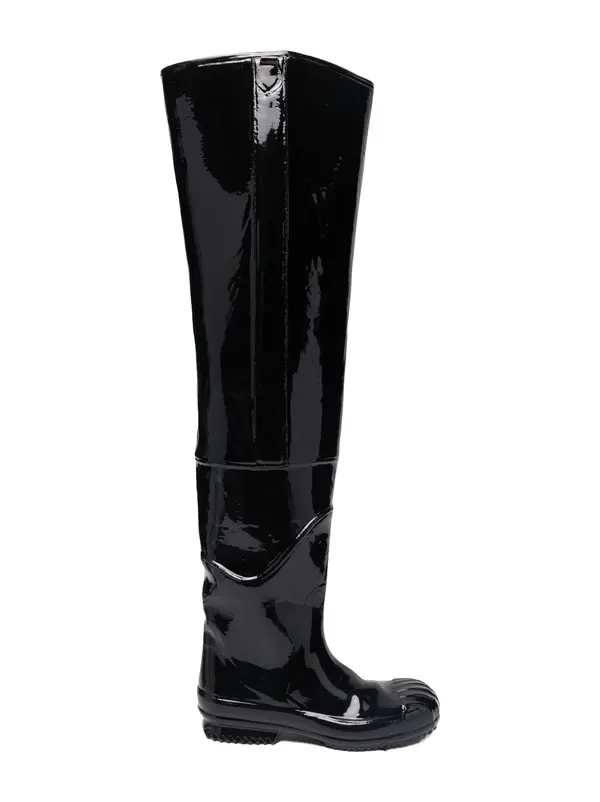 MAISON MARGIELA Patent Over-the-knee Boots - Black