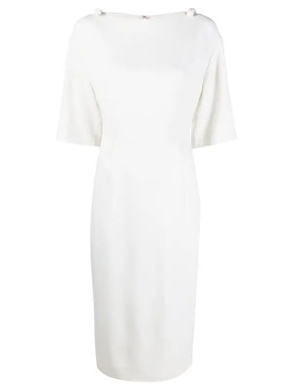 Valentino Garavani Bow-detail Mid-length Dress - Neutrals