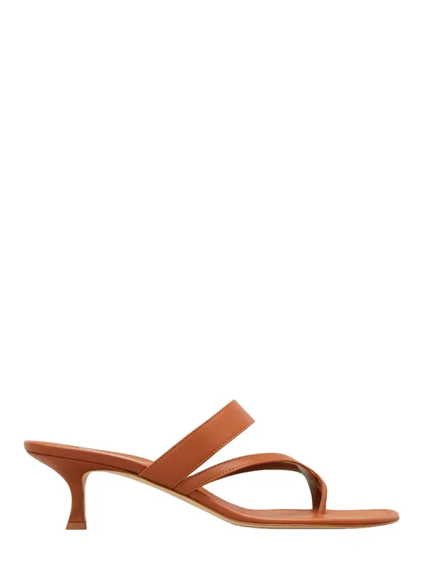 Manolo Blahnik Susa Leather Sandals - Brown