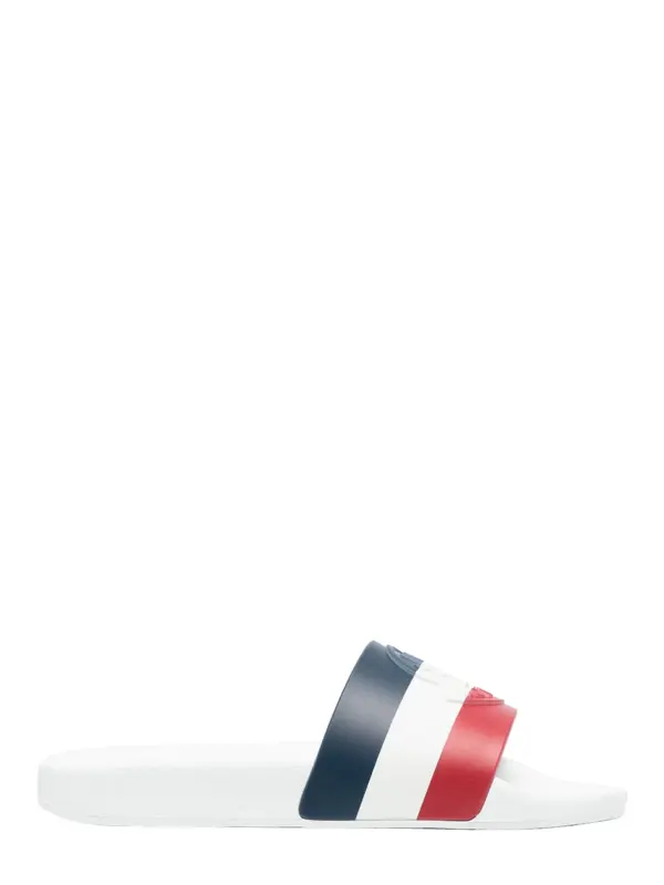 Moncler Rwb Stripe Slides - White