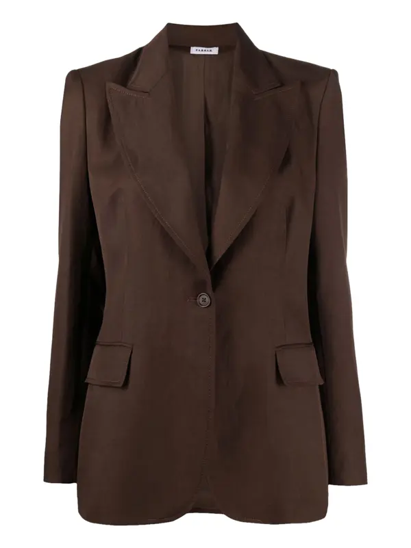 P.a.r.o.s.h Single-breasted Tailored Blazer - Brown