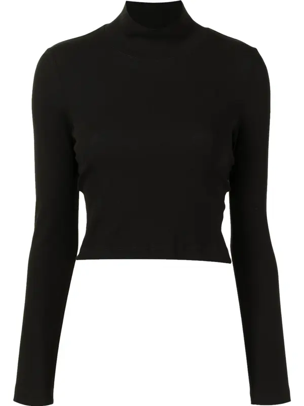 Rosetta Getty Mock Neck Jumper - Black