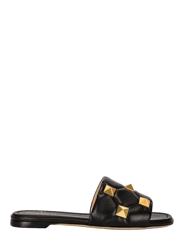 Valentino Garavani Roman Stud Slides - Nero
