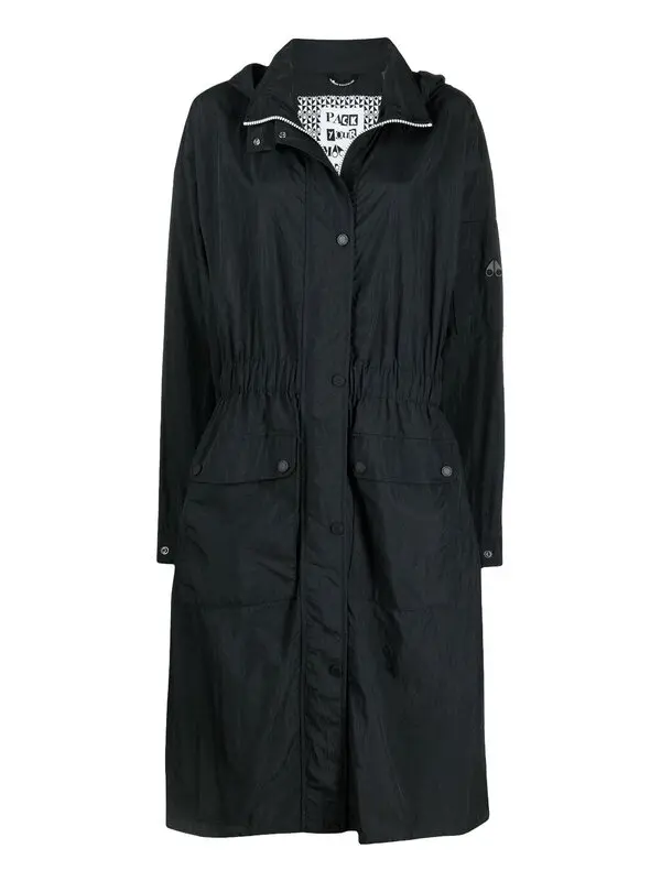 Moose Knuckles Long-length Hooded Coat - Black