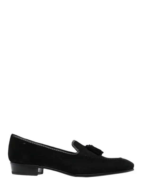 LIDFORT Tassel Detail Loafers - Black