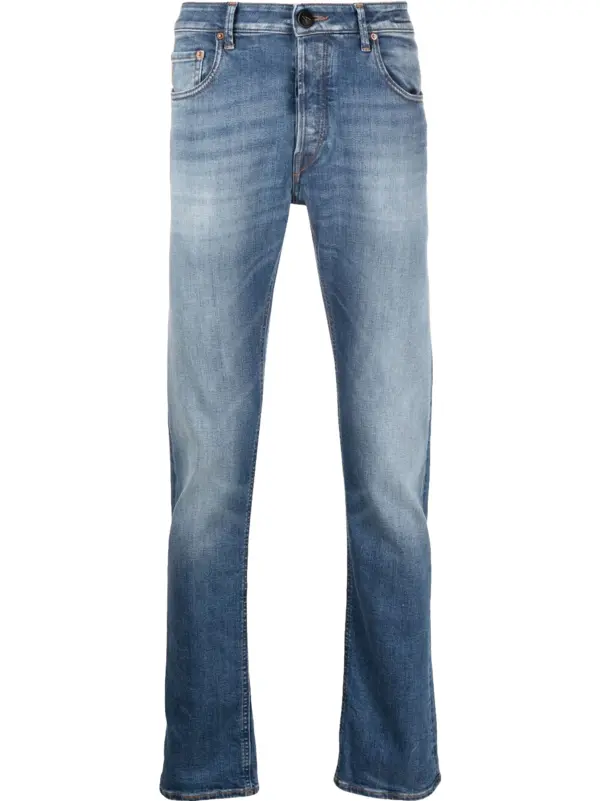HANDPICKED Mid-rise Straight-leg Jeans - Blue