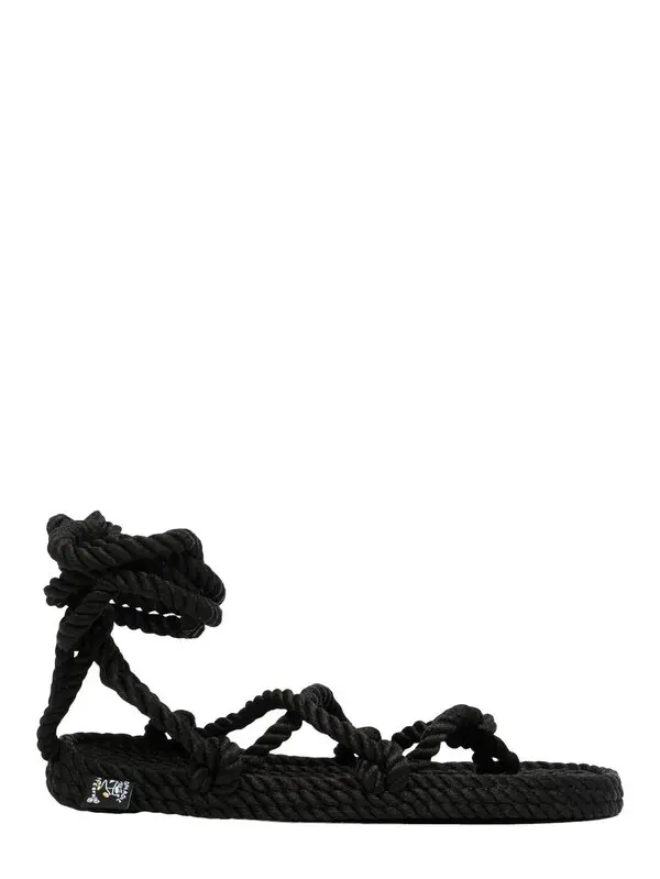 NOMADIC STATE OF MIND Romano Rope Sandals - Black