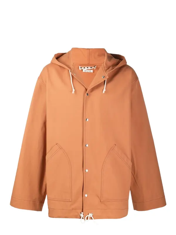 Marni Oversized Hooded Jacket - Orange