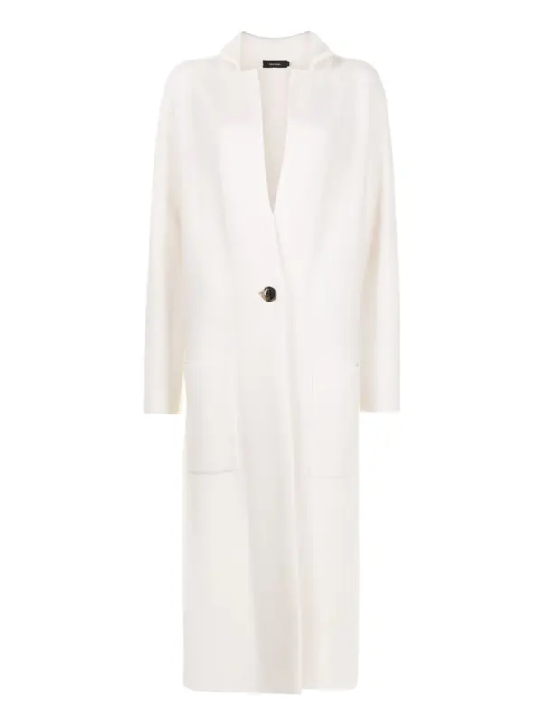 LISA YANG Knitted Single-breasted Coat - White