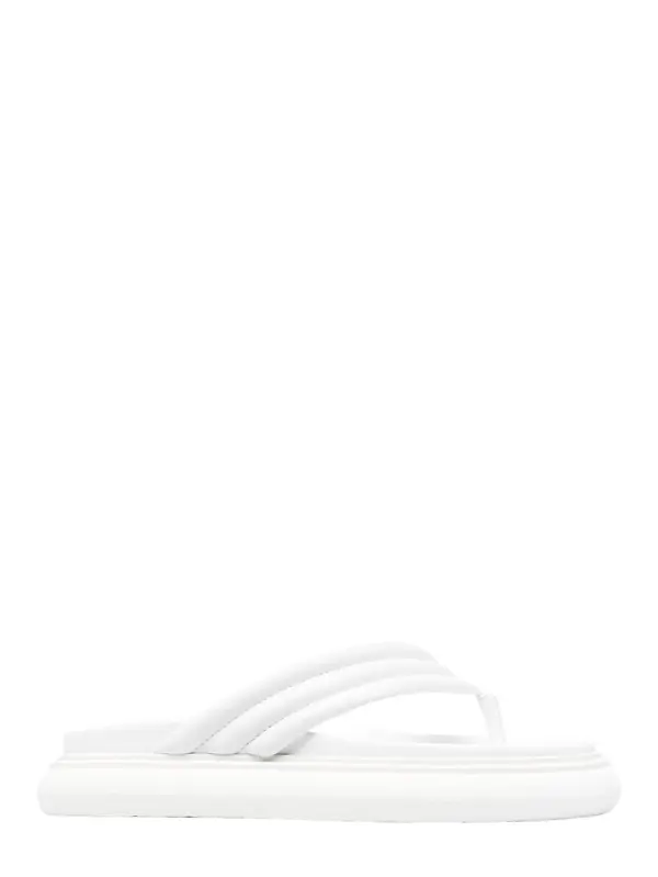Attico Padded Leather Flip Flops - White