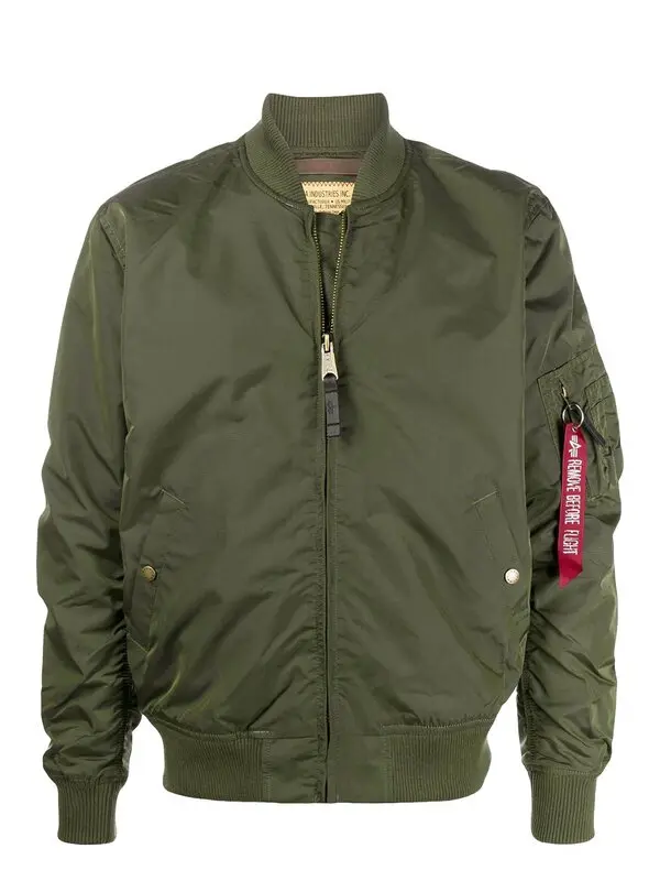 Alpha Industries Zipped Bomber Jacket - Green
