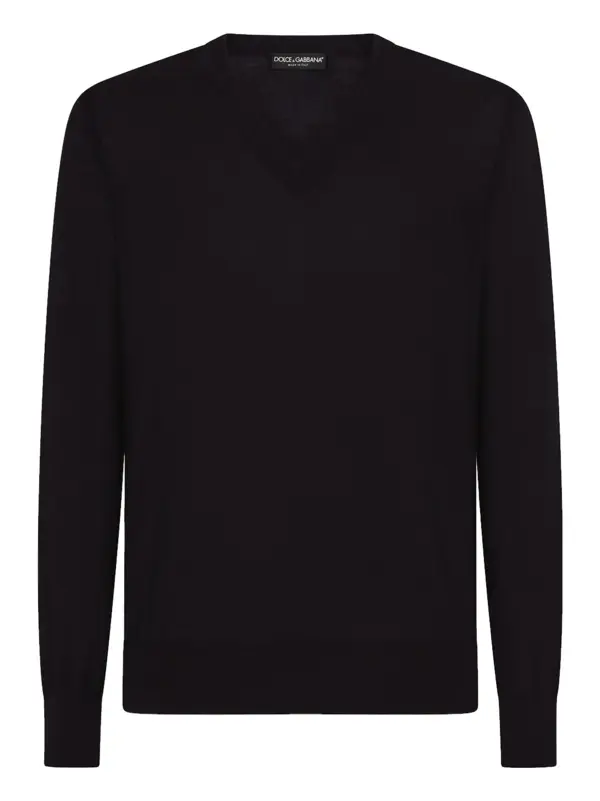 Dolce & Gabbana V-neck Cashmere Jumper - Blue