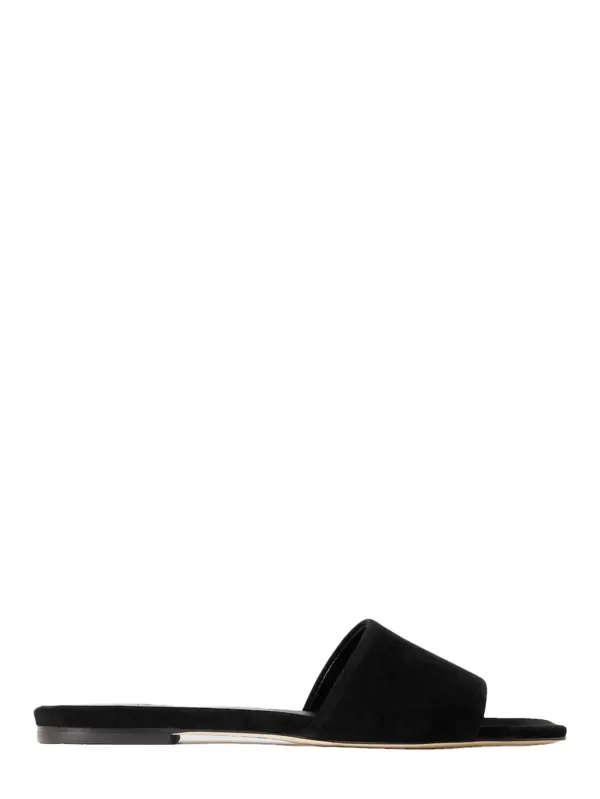 AeydĒ Anna Suede Slides - Black