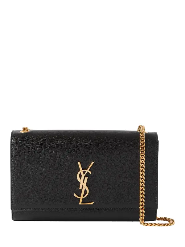 Saint Laurent Kate Embossed-leather Shoulder Bag - Black