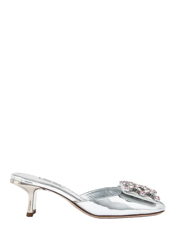 Miu Miu Metallic Sandals - Argento