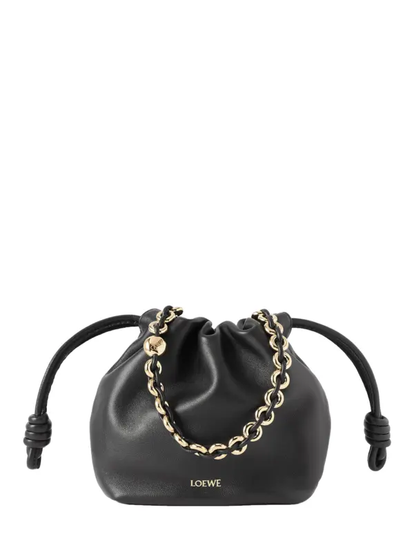 Loewe Flamenco Mini Leather Clutch - Black