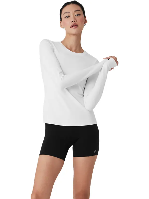 Alo Yoga Soft Finesse Long-sleeve Top - White