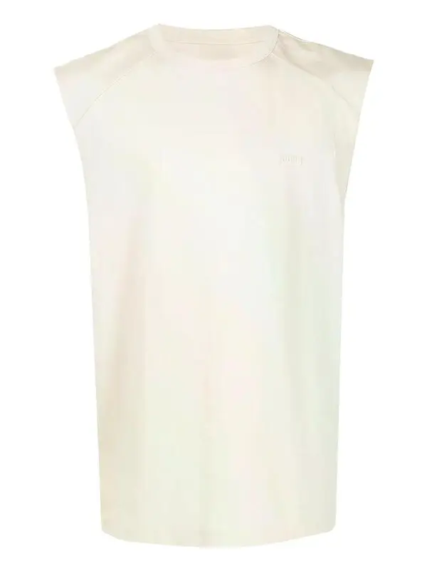 JUUN.J Graphic-print Cotton Vest - Neutrals