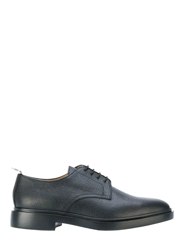 Thom Browne Grained Leather Derby Shoes - Black