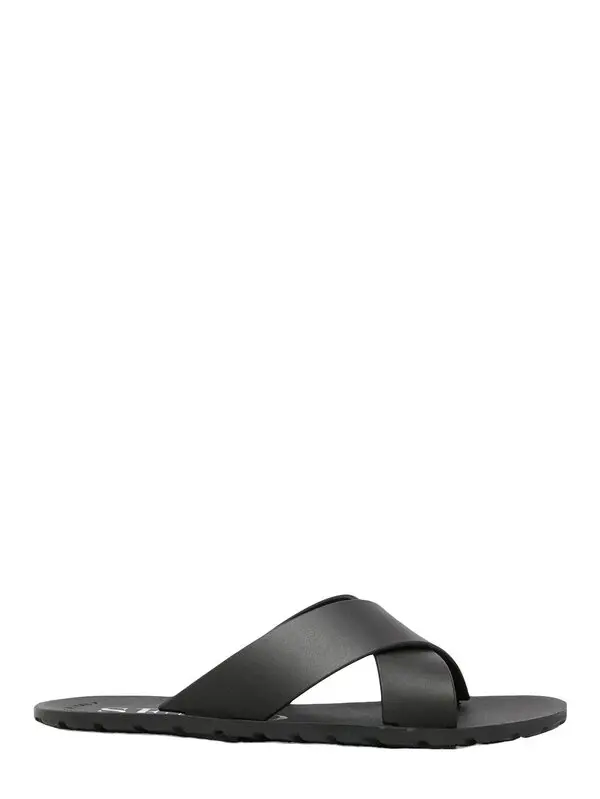 Senso Franky Crossover-strap Slides - Black