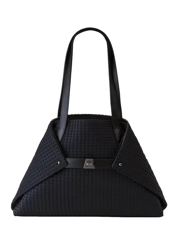 Akris Ai Small Fabric Shoulder Tote Bag - Black