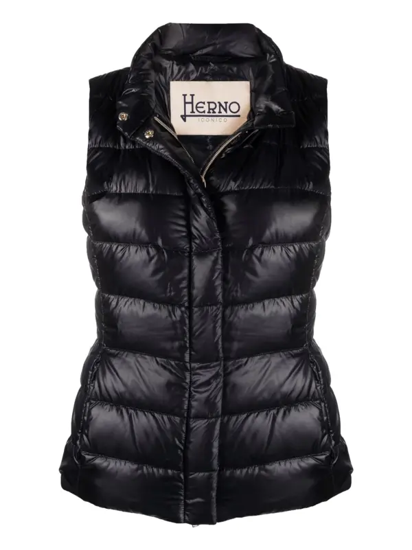 Herno Padded Zip-up Gilet - Black