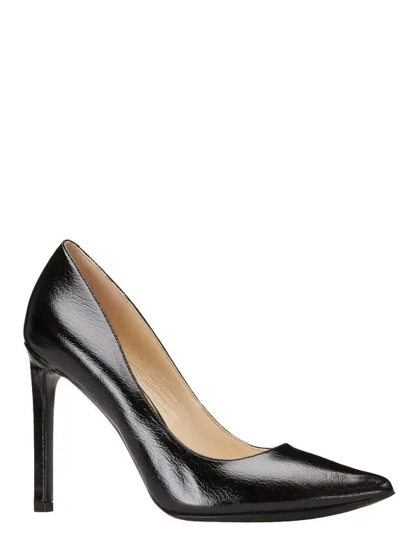 Nine West Tatiana Pointed Toe Stiletto Pumps - Black Leather