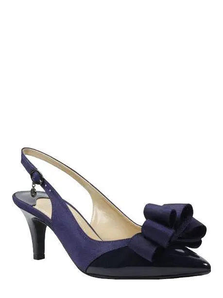 J. Reneé Gabino Slingback Pump - Navy/ Navy Fabric