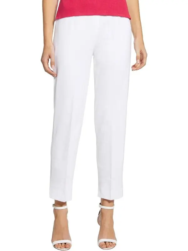 Ming Wang Knit Ankle Pants - White