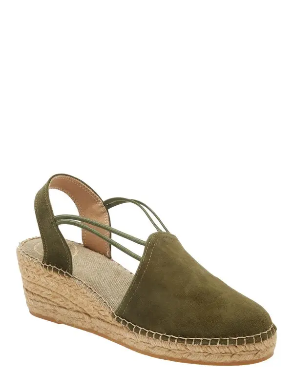 TONI PONS Tremp Slingback Espadrille Sandal - Khaki Fabric