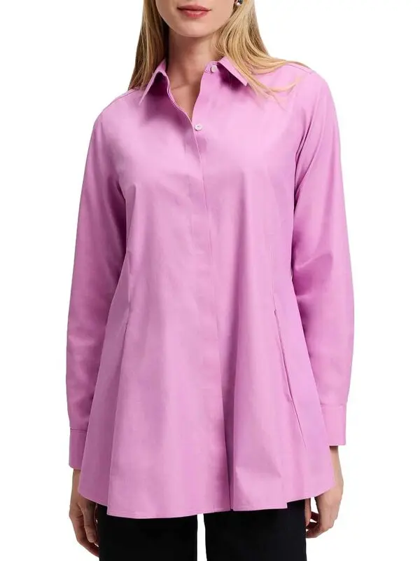 Foxcroft Cici Non-iron Tunic Blouse - Rose Quartz