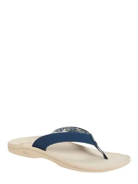 Olukai Ohana Flip Flop - Navy/tapa