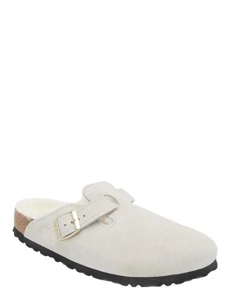 BIRKENSTOCK Boston Shearling Clog - Antique White/antique White