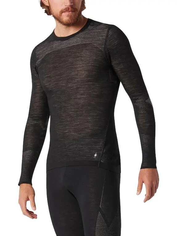 Smartwool Intraknit Merino 200 Long Sleeve T-shirt - Black White