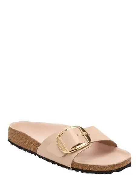 BIRKENSTOCK Madrid Big Buckle Slide Sandal - Beige