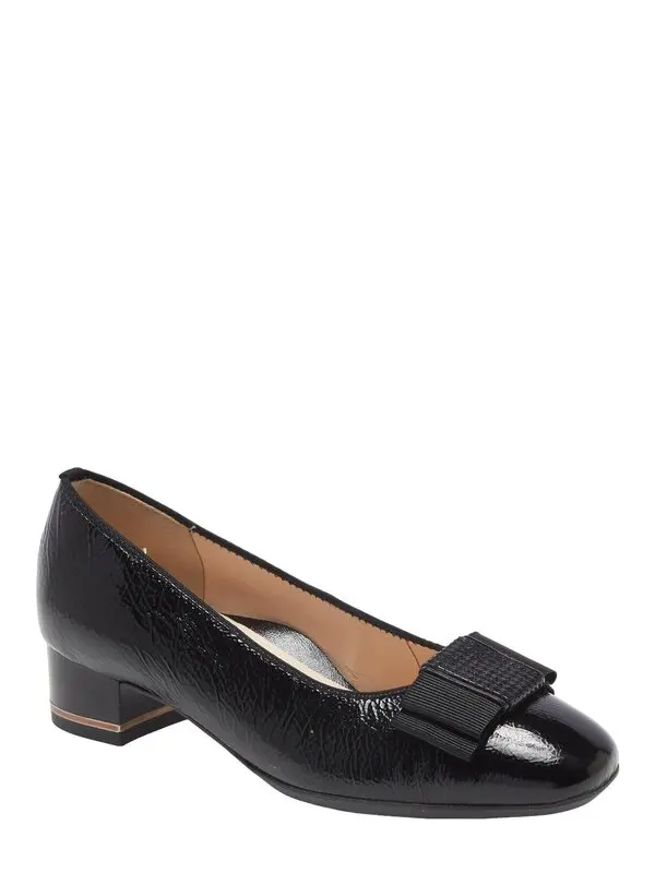 ARA Garnet Suede Pump - Black Vernice/lack/pepitakid