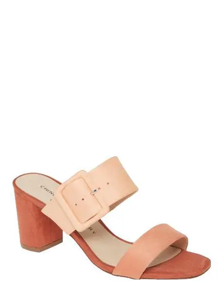 Chinese Laundry Yippy Block Heel Sandal - Sherbet Suede