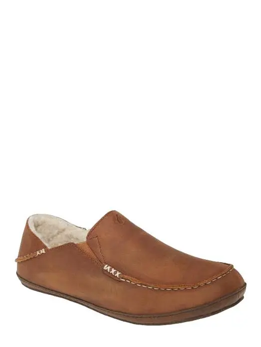 Olukai Moloa Shearling Convertible Slipper - Toffee