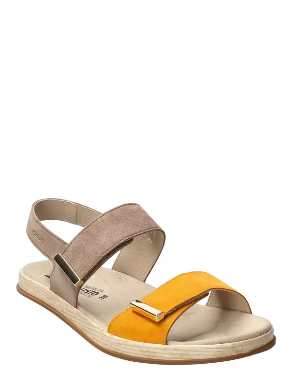 Mephisto Dominica Platform Sandals - Mango/grey