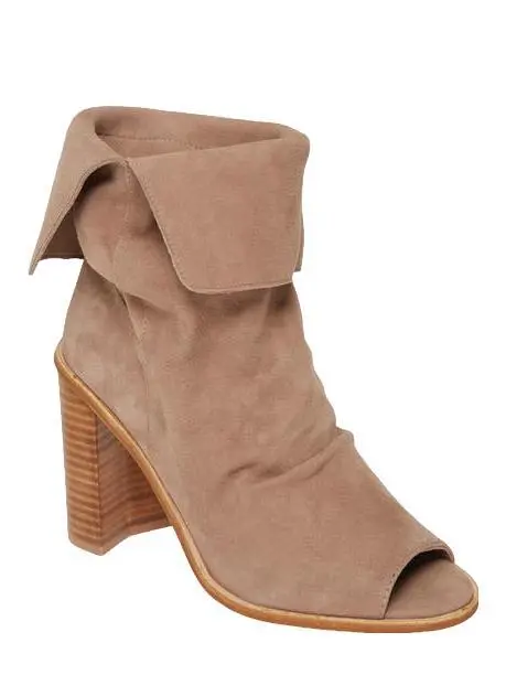 42 GOLD Ramada Peep Toe Bootie - Silver Taupe Suede