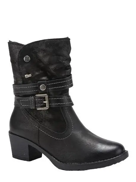 SPRING STEP SHOES Boisa Faux Fur Bootie - Black Synthetic